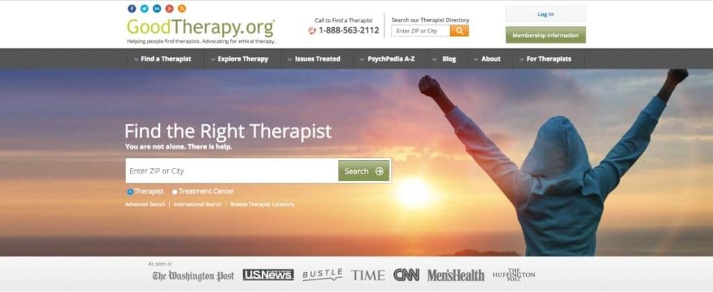 Find Good Therapy at GoodTherapy.org