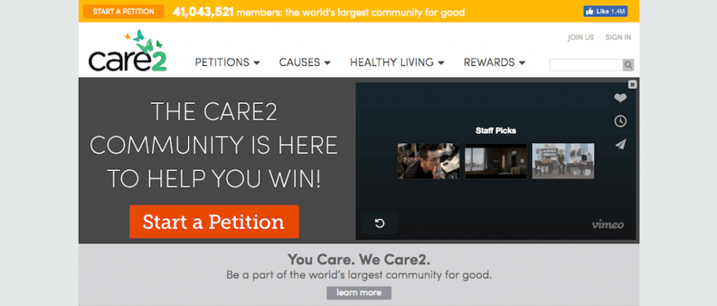 Care2: A Worldwide Community for Good